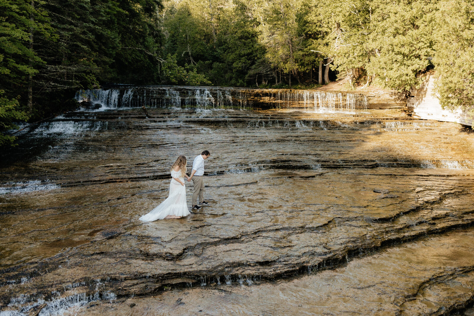 Emily & Ryan's Session at Au Train Falls - brandilynnsphoto.com